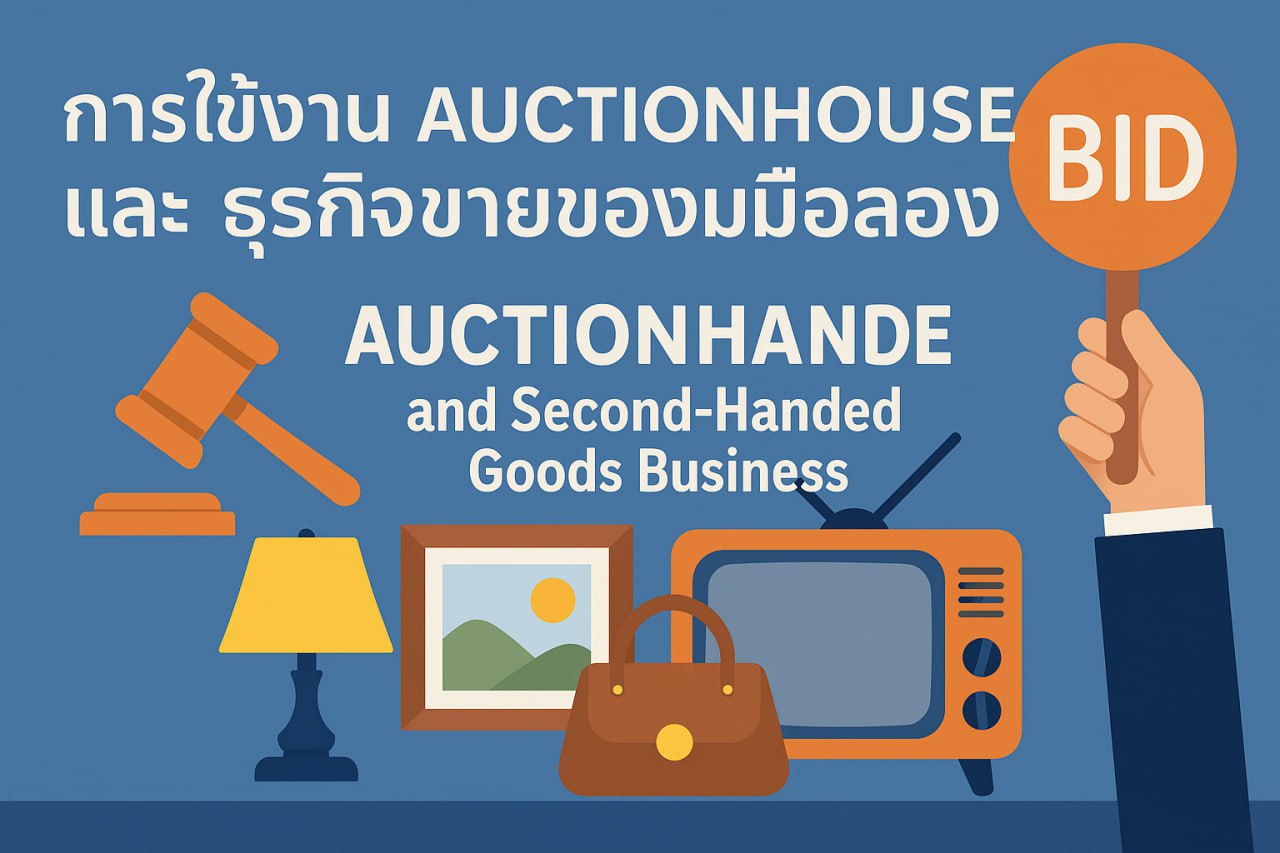 การใช้งาน AUCTIONHOUSE และ ธุรกิจขายของมือสอง - AuctionHouse ประมูลออนไลน์
